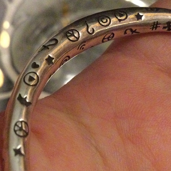 Anthropologie | Jewelry | New Anthro Everyday Symbols Cuff Bracelet 925 ...